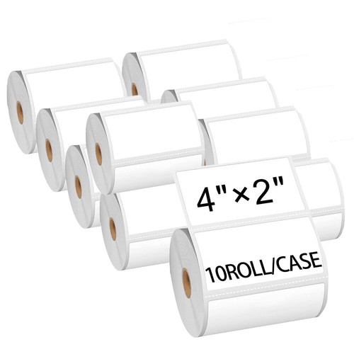 4"x2" Barcode Shipping & Multipurpose Labels Premium Adhesive for Zebra ...