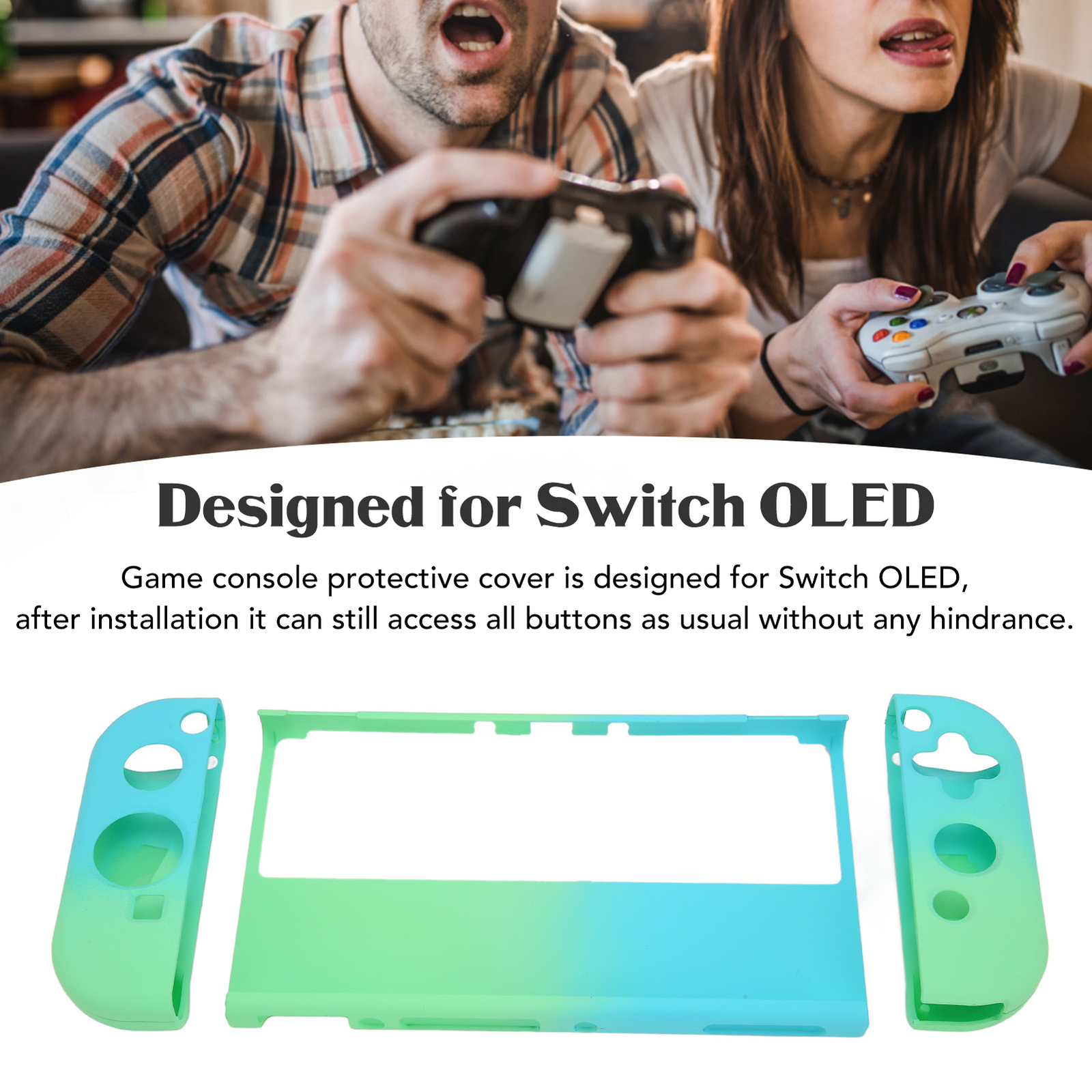 Game Console Cover Case Gradient Ergonomic Grip Game Console Silicone ...