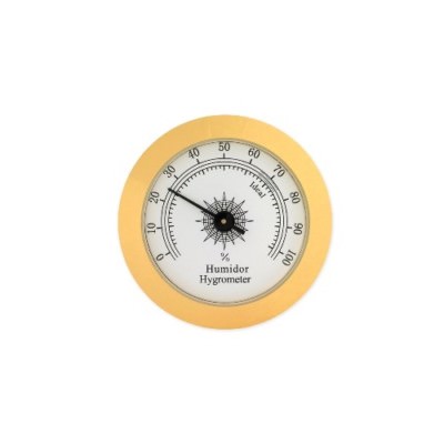 ANALOG HYGROMETER Gold Round for Cigar Humidor Glass Front NEW | eBay