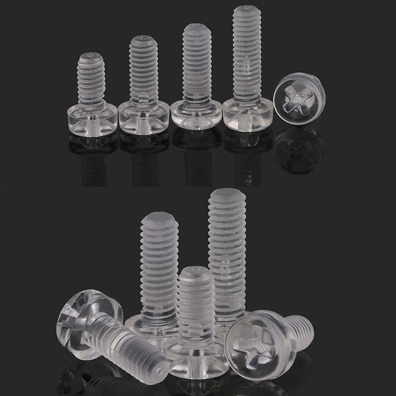 3MM 4MM 5MM 6MM Round Head Plastic Screw PC Transparent Acrylic Screws ...