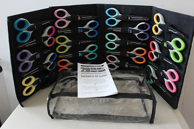 Set of 20 Ultra Grip KRAFT Edgers Craft Scissors w/Stand & Carrying ...
