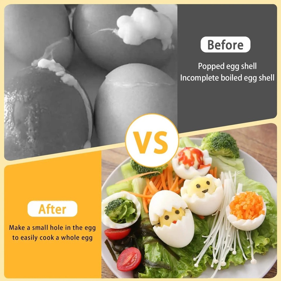 Egg Punching Tool Stainless Steel Egg Puncher Kitchen Egg Piercer Egg ...