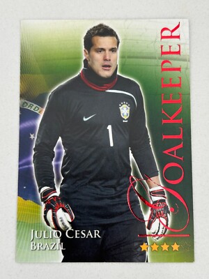 2010 Futera World Football Goal Keeper Ruby Card 'Julio Cesar' Brazil ...