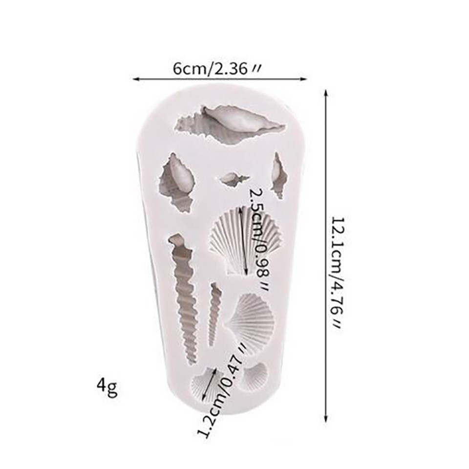 3D Seashell Conch Silicone Chocolate Fondant Mold Cake Decorating ...
