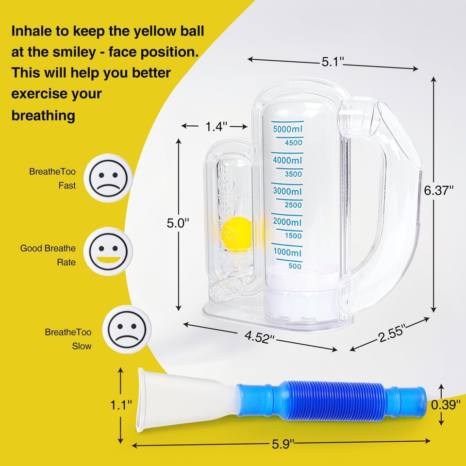 Incentive Spirometer-Breathing Exercise Device for Lungs Incentive ...