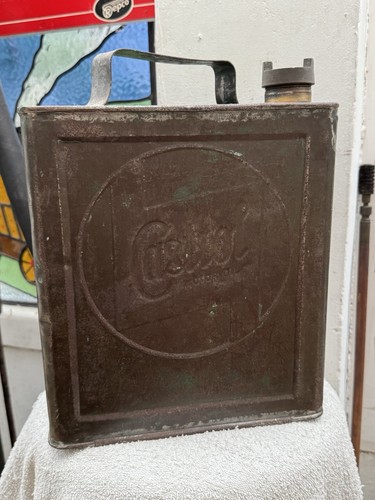 Early Castrol Motor Oil with Script Font 2 Gallon Can With Plain Brass ...
