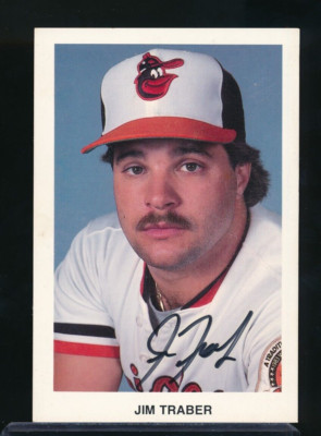 1982-84 Jim Traber Baltimore Orioles Postcard team issue signed auto ...