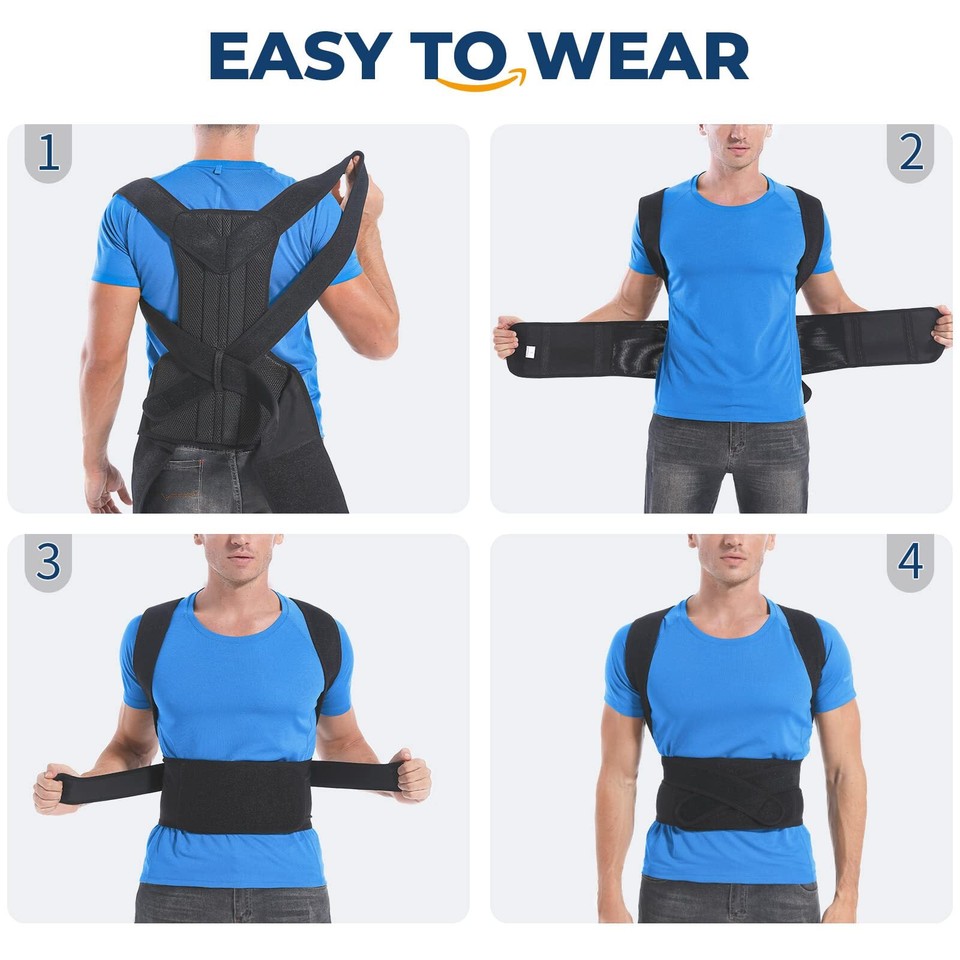 Posture Corrector for Women and Men Back Brace Shoulder Upright Support ...
