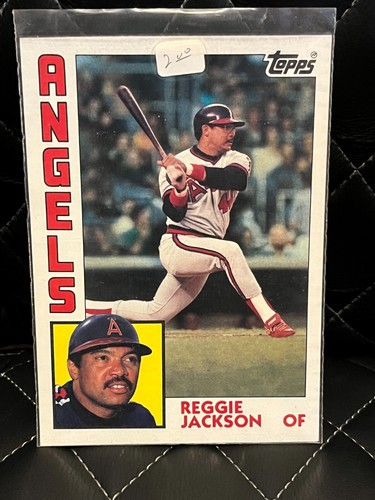 1984 Topps #100 California Angels Reggie Jackson Oversized Baseball ...