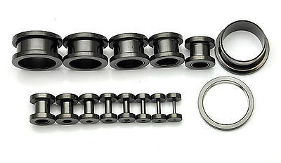 Men TITANIUM Steel 316L Expander Ear Taper Plug Round Stretcher ...