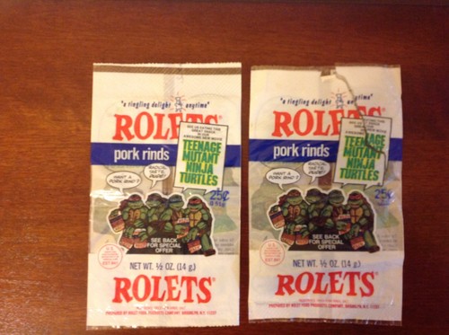 TMNT ROLETS PORK RINDS RARE TEENAGE MUTANT NINJA TURTLES MOVIE 1990 ...