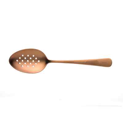 Mercer Culinary Rose Gold 9" Perforated Plating Spoon w/ Deep Well ...