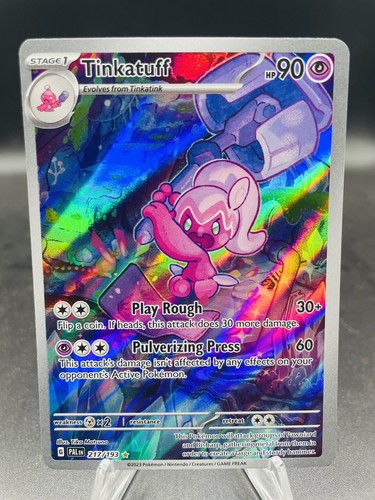 Pokemon Tinkatuff 217/193 Paldea Evolved Illustration Rare Full Art ...