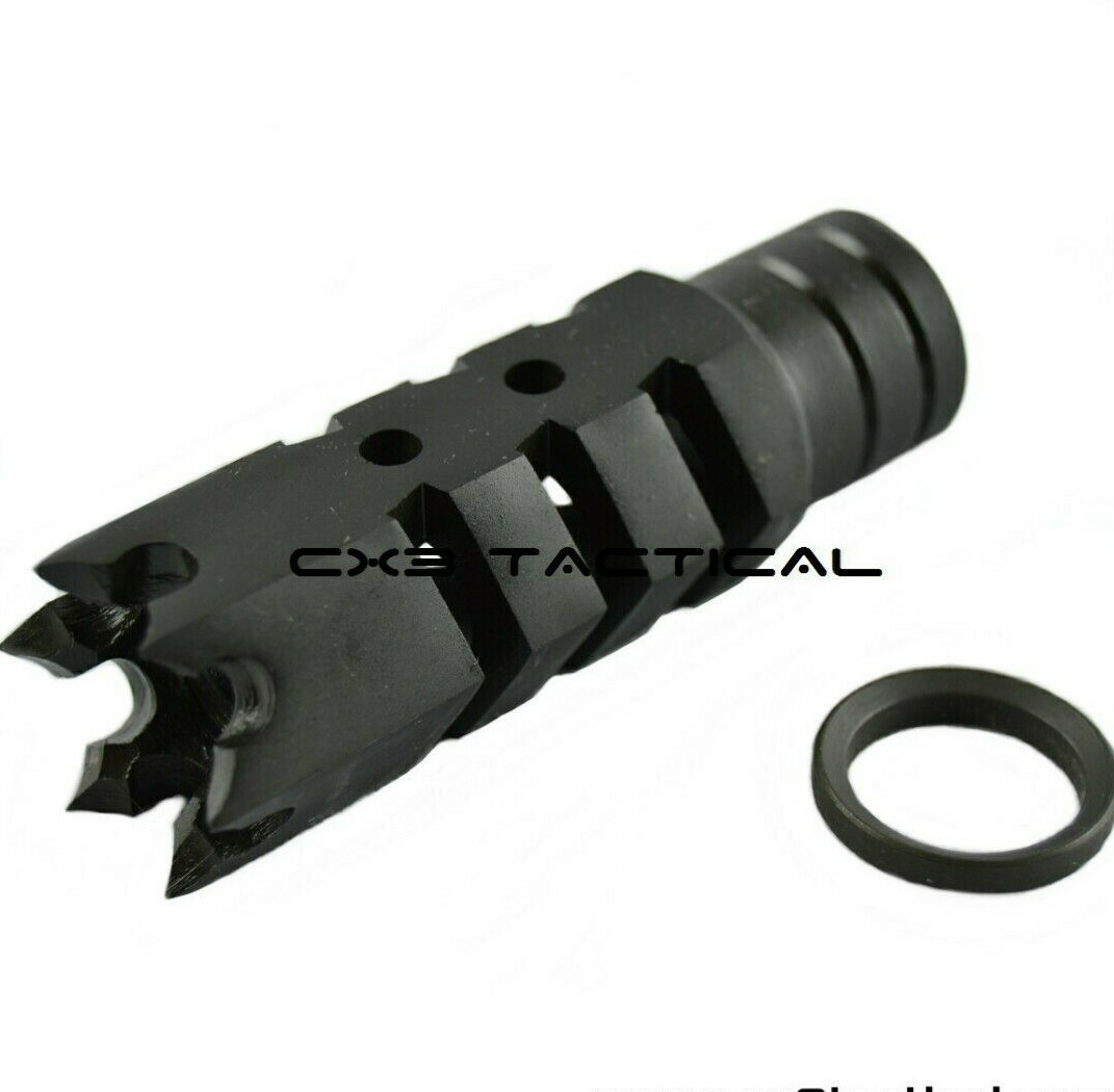 Competition Muzzle Brake Compensator Shark Comp 223 5.56 1/2-28 Crush ...