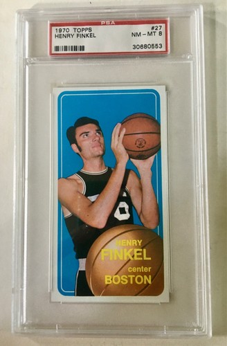 1970 TOPPS BASKETBALL #27 HENRY FINKEL BOSTON GRADED PSA 8 NM-MT NICE ...
