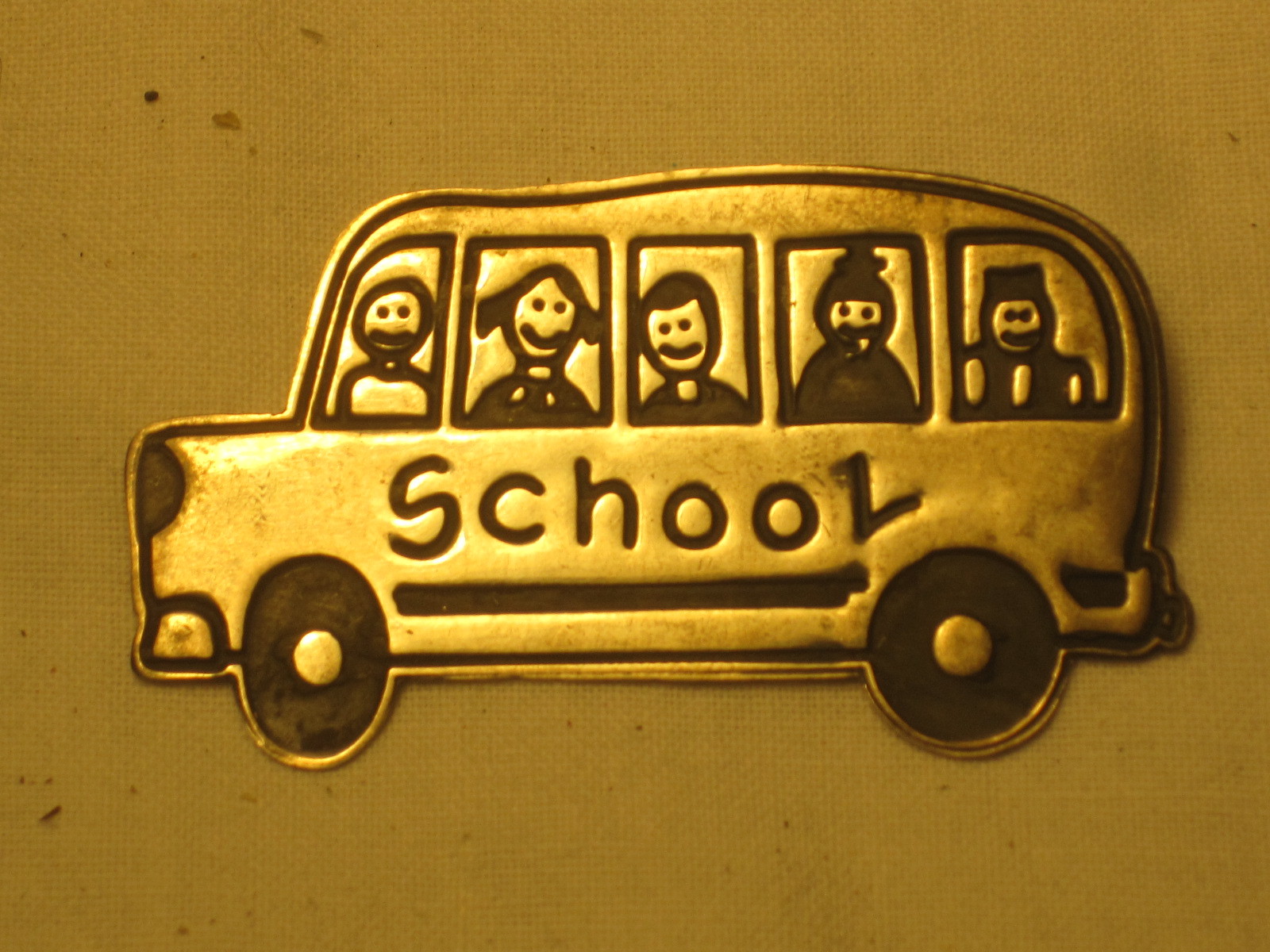 vintage .925 sterling silver School Bus pin brooch Save Children ...