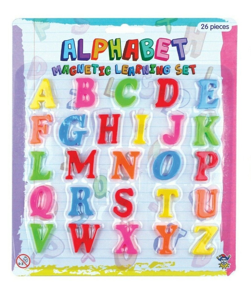 MAGNETIC ALPHABET LETTERS Kids Fridge Magnets Numbers Teaching Learning ...