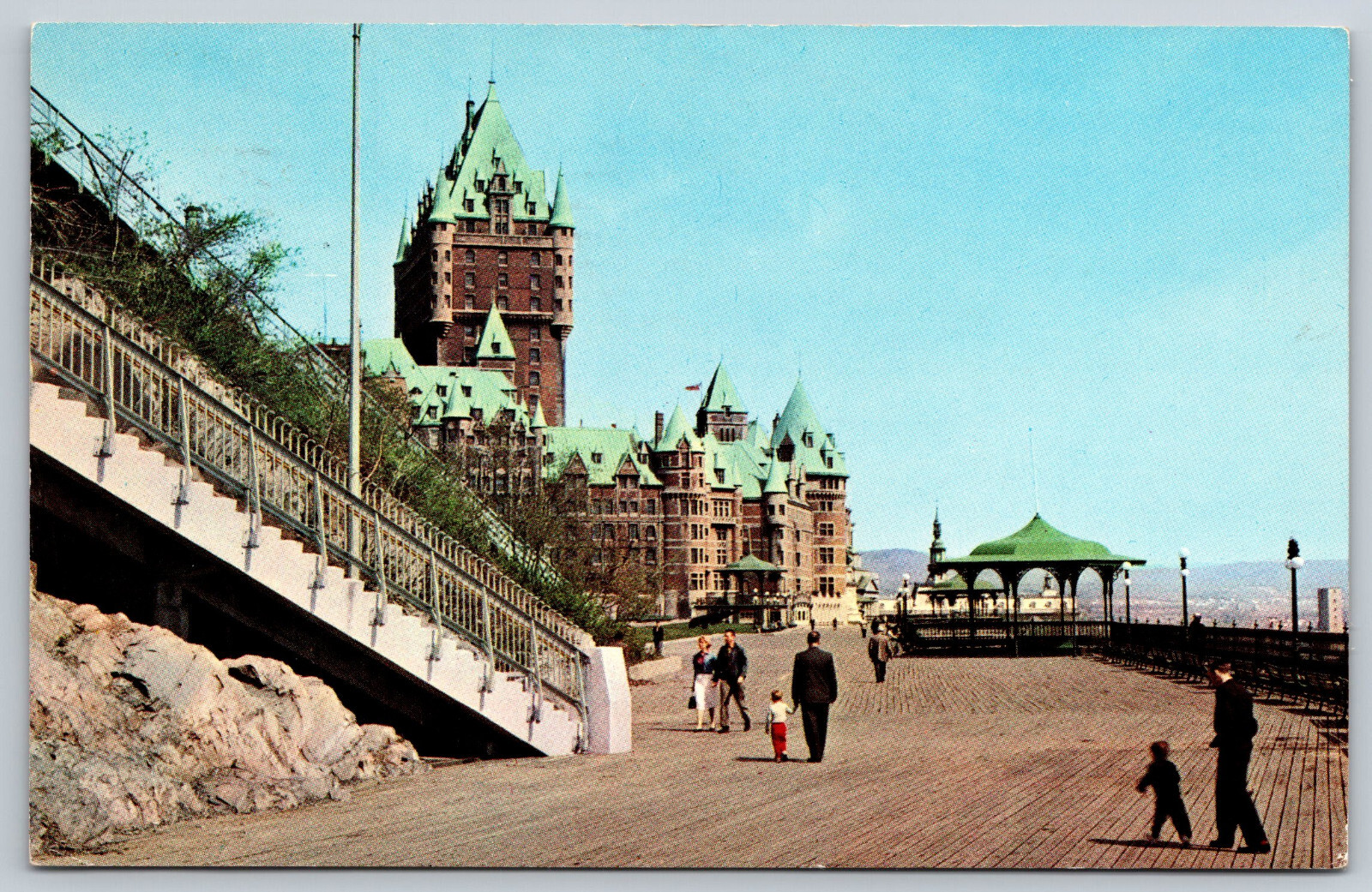 Postcard Promenade Linking Dufferin Terrace To Plains of Abraham Quebec ...