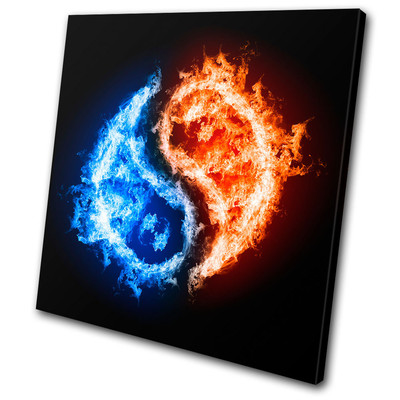 Abstract Ying Yang SINGLE TOILE murale ART Photo Print | eBay