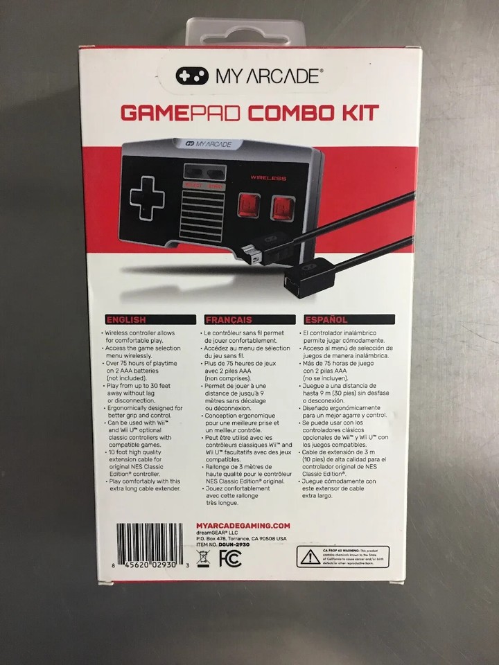 My Arcade GamePad Combo Kit | Wireless Controller + 10 Foot Extension ...