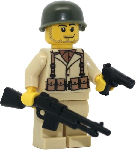 World War 2 US Army WW2 BAR Soldier Support made with real LEGO ...