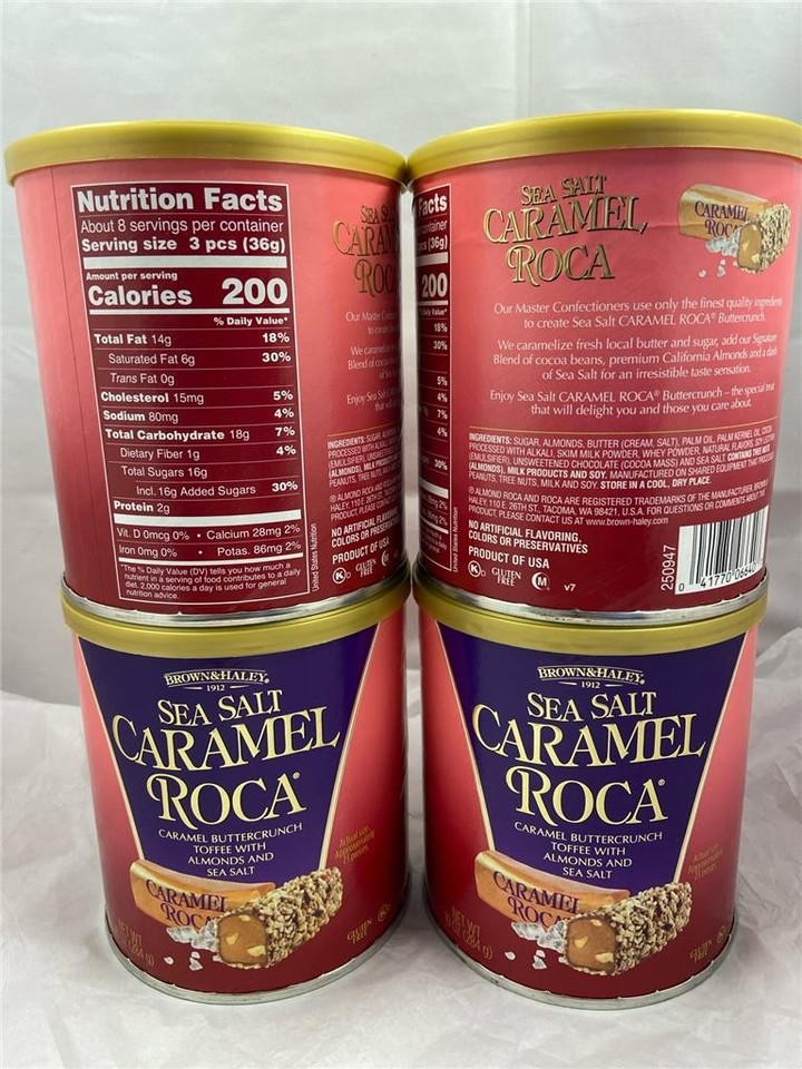 Brown & Haley 4-PACK Roca Sea Salt Caramel Buttercrunch Toffee w ...