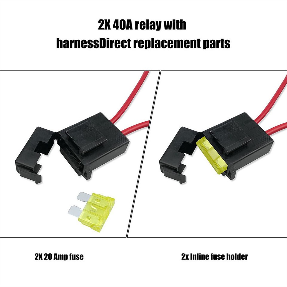 Dual Electric Fan Relay Kit with Thermostatic Sensor Switch 185 On 175 ...