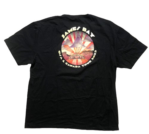 JAMES BAY USA & CANADA TOUR OFFICIAL MERCHANDISE BLACK T SHIRT New 2XL ...