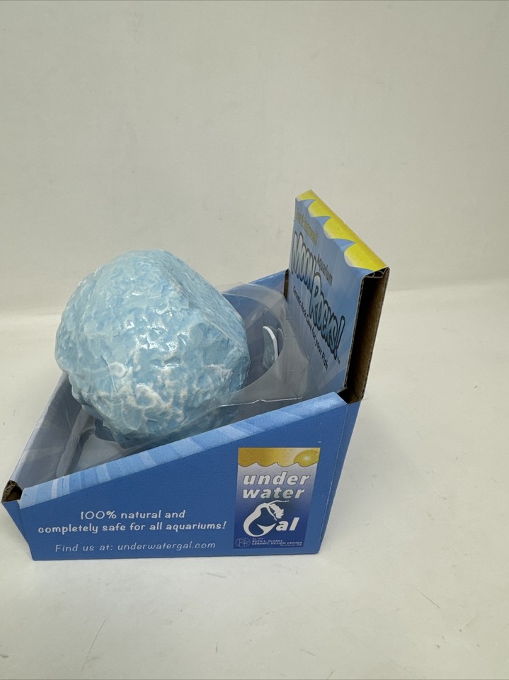 Aquarium Rock Cave Moon Rock Glow-in-the-Dark Ceramic Fish Cave Blue ...