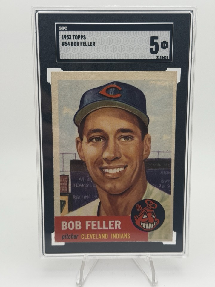 BOB FELLER 1953 TOPPS BASEBALL CARD #54 SGC 5 EX | eBay