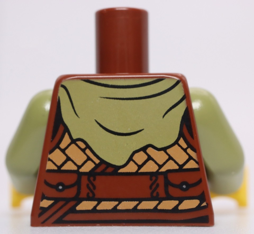 Lego Torso Viking Armor Medium Nougat Leather Olive Green Bandana ...
