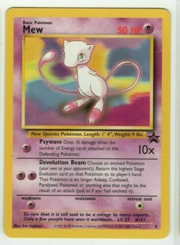 Mew #8 Black Star Promo Pokemon Card - NM/M Condition | eBay