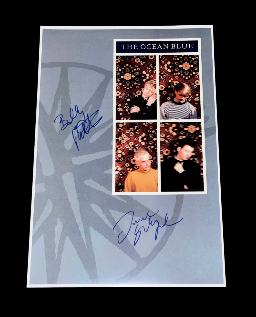 THE OCEAN BLUE SIGNED 12x18 BAND POSTER BETWEEN SOMETHING & NOTHING ...
