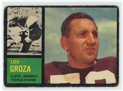 Lou Groza - 1962 Topps Football #32 - Cleveland Browns, NFL HOF - Good ...