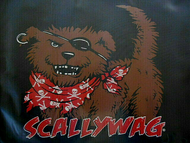 Nautical Pirate Dog 12" x 18" SCALLYWAG Two Sided 200 Denier Weather ...