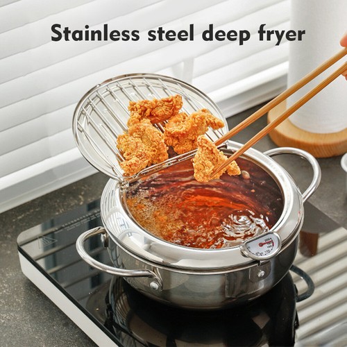Fish Shrimp Lid Easy Clean Oil Filter Home Kitchen French Fries Deep ...