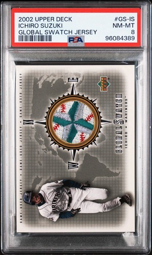ICHIRO SUZUKI 2002 Upper Deck GLOBAL SWATCH MARINERS LOGO Jersey Patch ...
