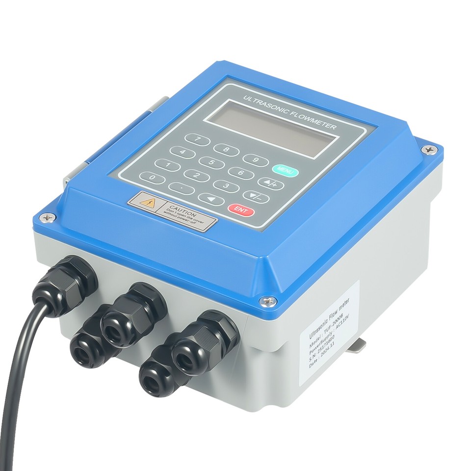 Wall Mounted Digital Ultrasonic Flowmeter Water Flow Meter & TM-1 TS-2 ...