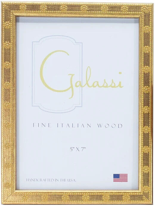 F. G. Galassi Handmade Fine Italian Wood Thin Gold Daisy 4"x4" frame ...