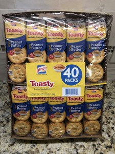 40 packs Toasty Lance Sandwich Crackers Real Peanut Butter NABS FREE ...