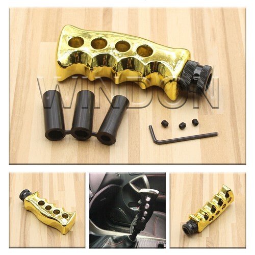 Golden Car SUV Gear Shift Knob Shifter Gun Grip Knife Handle Manual ...