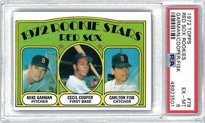 1972 Topps Carlton Fisk 1972 Red Sox Rookie Stars PSA 6 💥 | eBay
