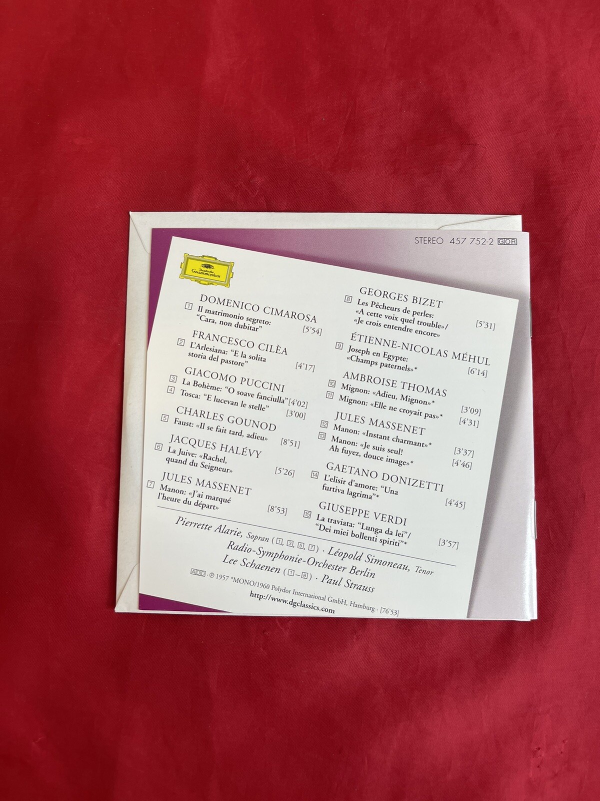 Leopold Simoneau Opern-Arien Und Duette Alarie Strauss Schaenen ...