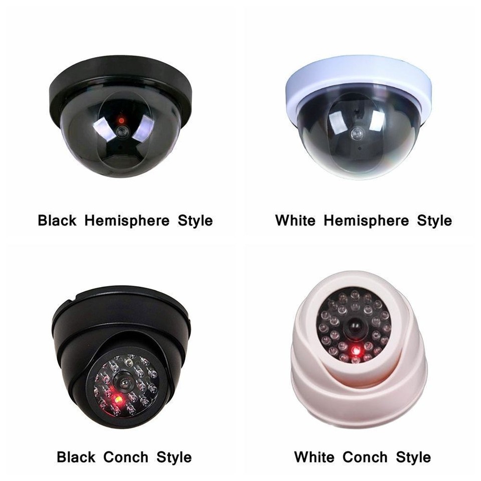 Dummy Dome Cctv Security Camera Flashing Led Indoor Outdoor Fake Cam ...