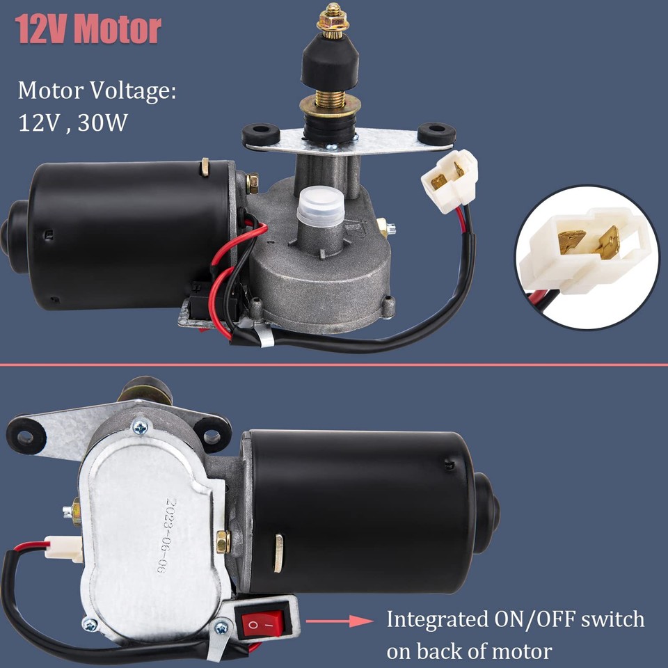 Electric UTV Windshield Wiper Kit Universal Windshield Wiper Motor Kit ...