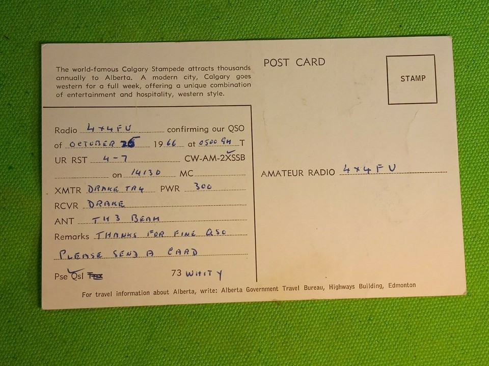 QSL CANADA 1966 card postcard ham radio | eBay