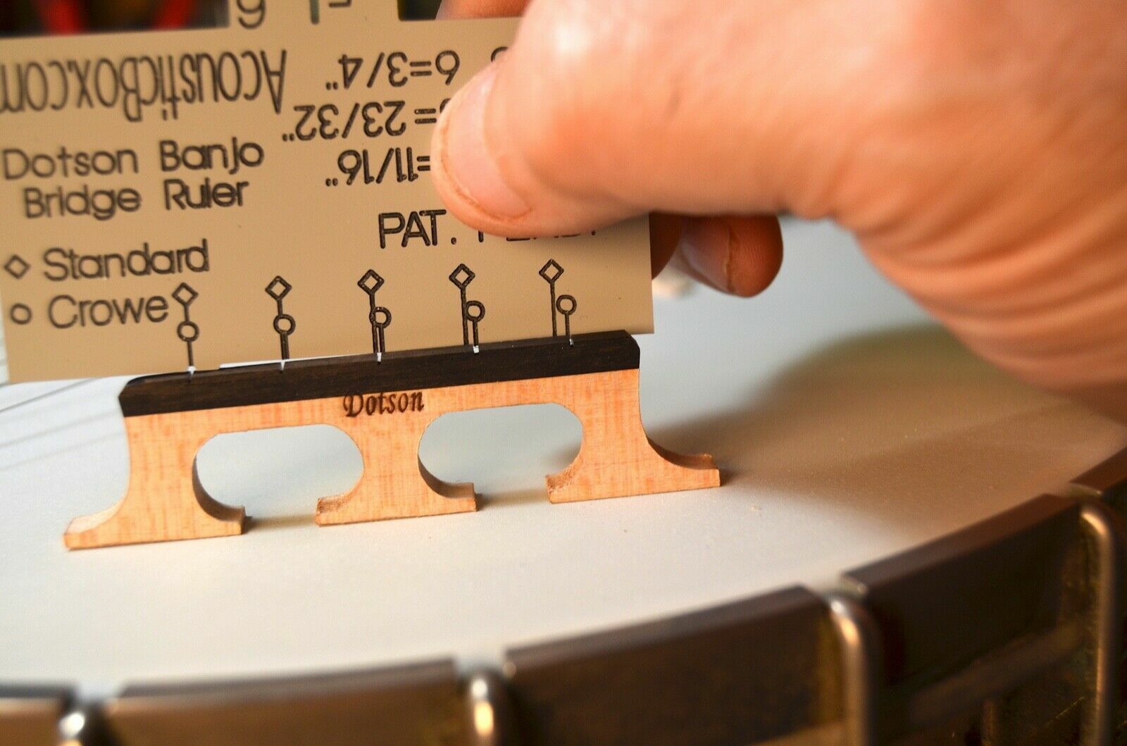 Banjo Bridge Ruler most popular heights spacing Standard Crowe luthier ...