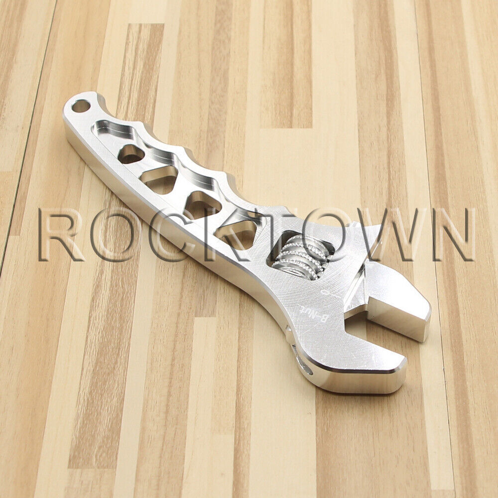 3AN-12AN Adjustable Aluminum Wrench Fitting Tools Spanner Silver | eBay ...