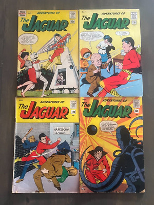 💥 Adventures of the Jaguar # 9 12 13 15 1961 Archie Silver Age 12¢ Lot ...