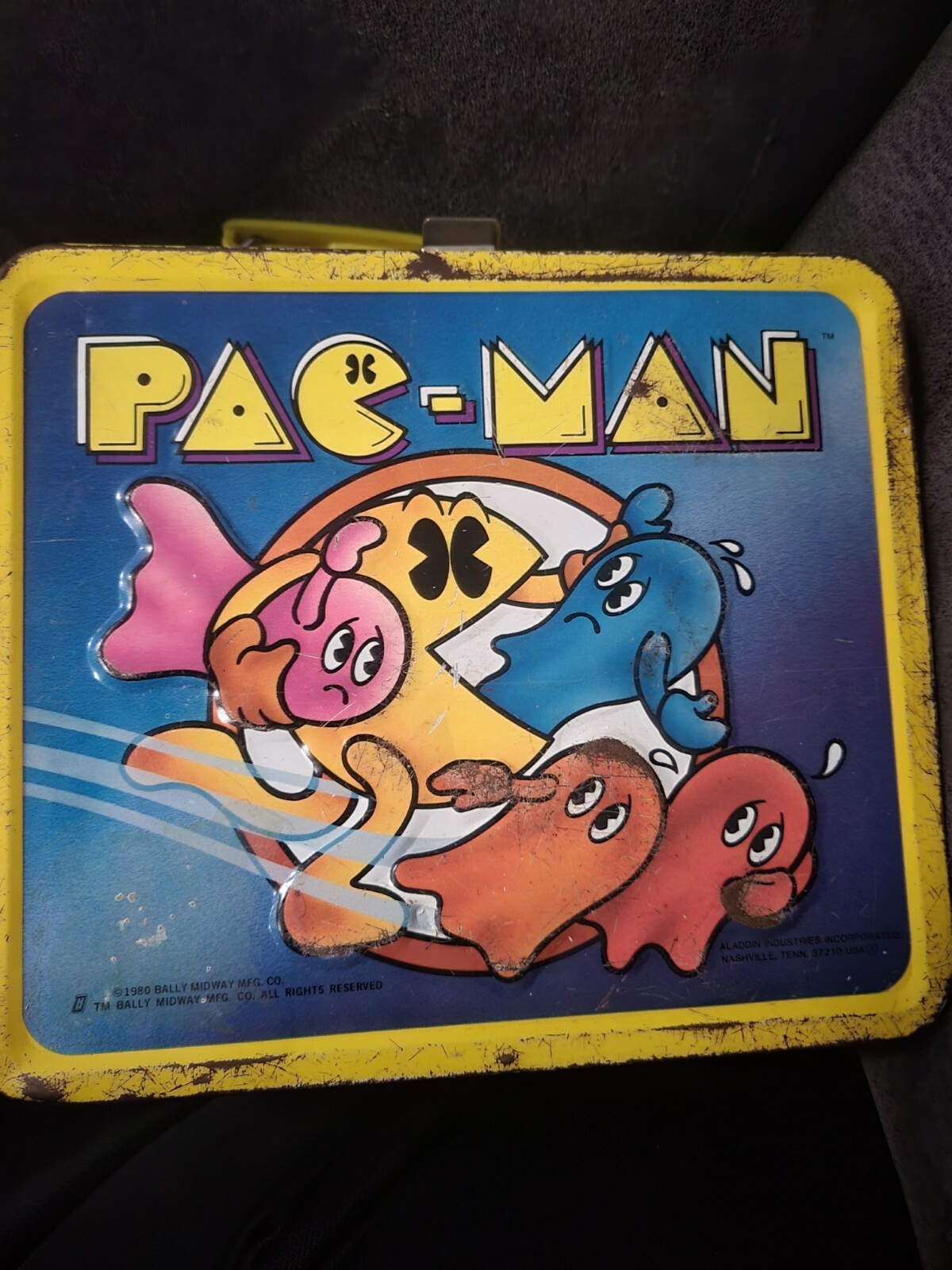 1980 Bally Midway Mfg Co Metal Pac Man Lunch Box With Plastic Thermos ...